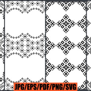 Printable Set Vector Digital Download Motif Ethnic Art Decor Panel Gate ...