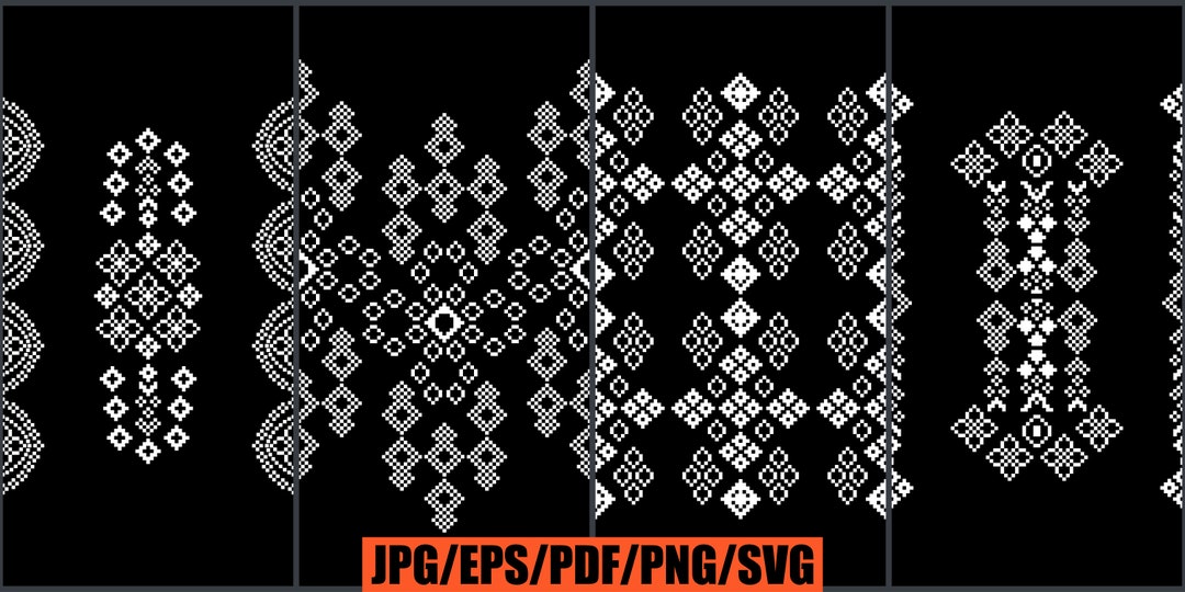 Printable Set Vector Digital Download Motif Ethnic Art Decor Panel Gate ...