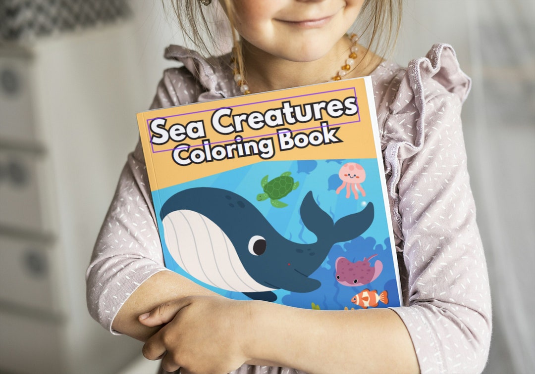 Sea Animals Coloring Book - Etsy