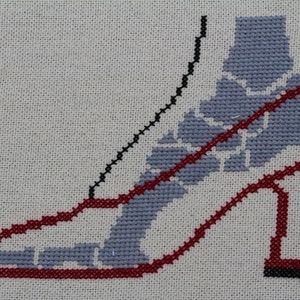 High Heel Foot Bones Cross Stitch Pattern PDF Instant - Etsy