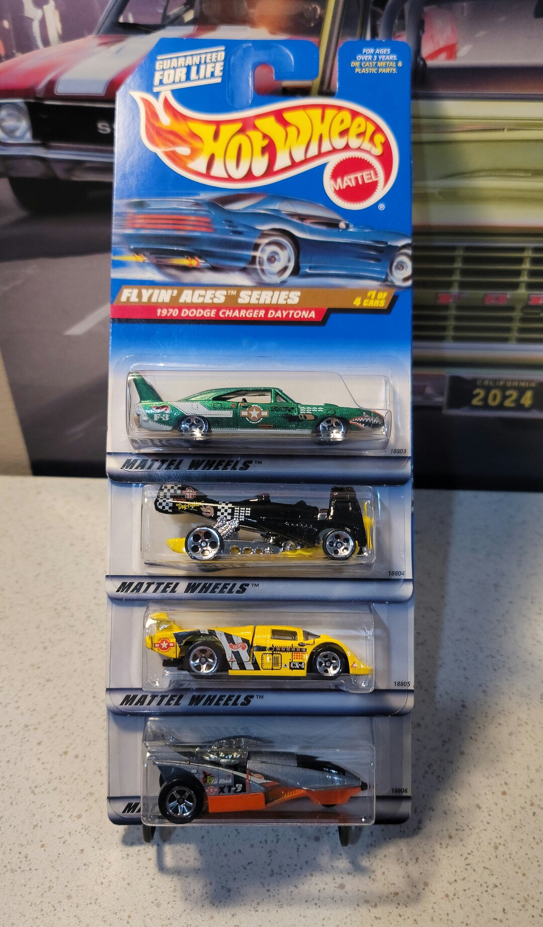 Hot Wheels Flying Aces Series of 4. 1970 Dodge Charger Daytona ...