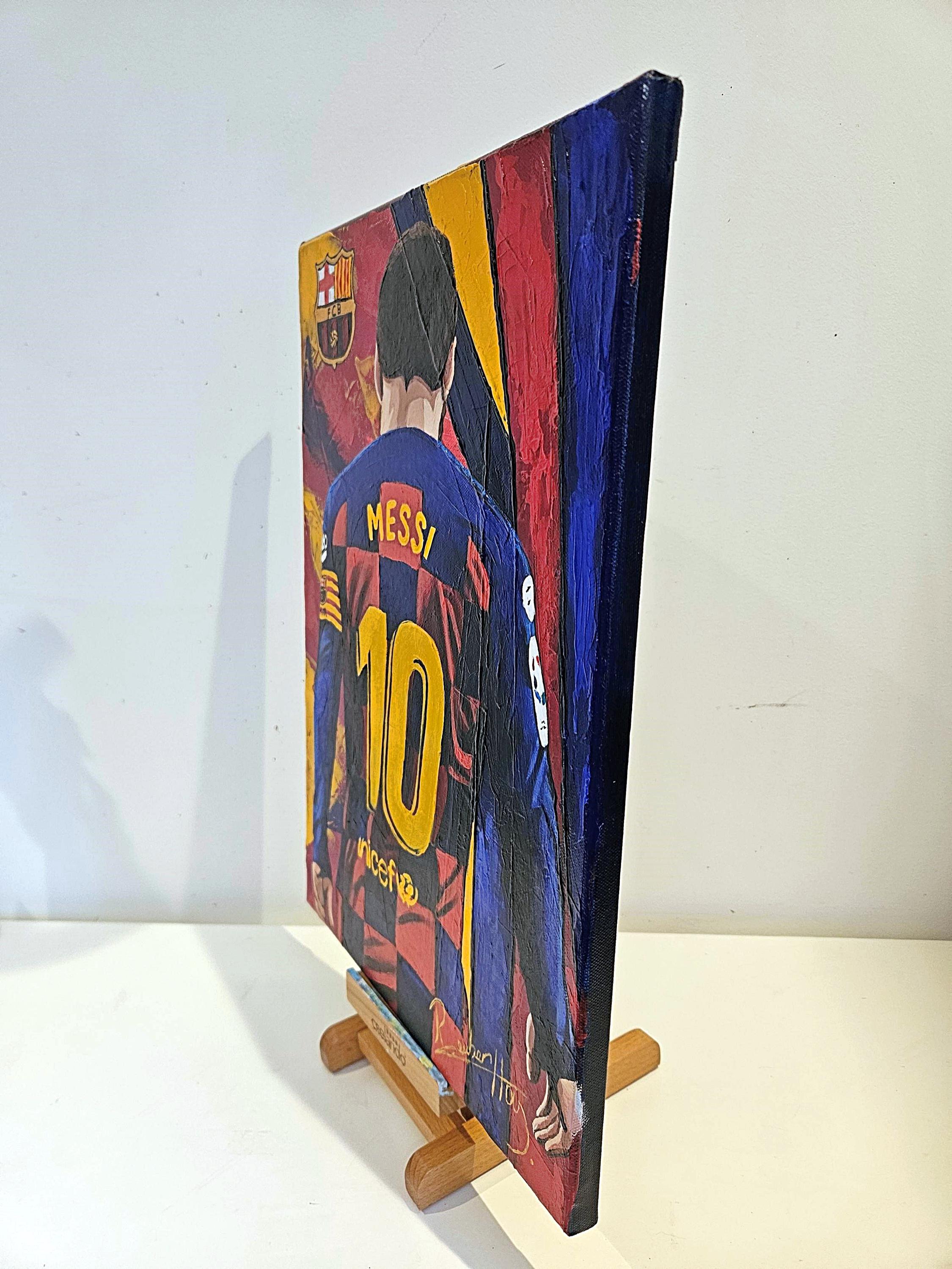 Lionel Messi FC Barcelona Hand Painted Acrylic Painting on Canvas - Etsy