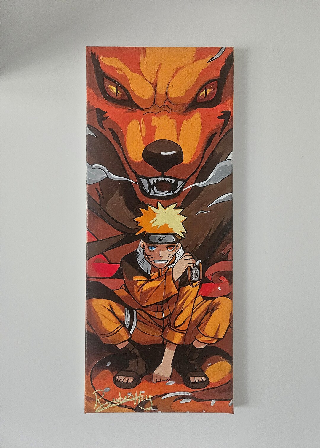 Naruto Uzumaki Anime Hand Painted Acrylic Painting on Canvas - Etsy