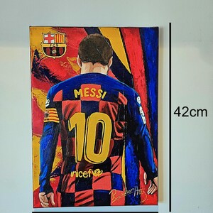 Lionel Messi FC Barcelona Hand Painted Acrylic Painting on Canvas - Etsy