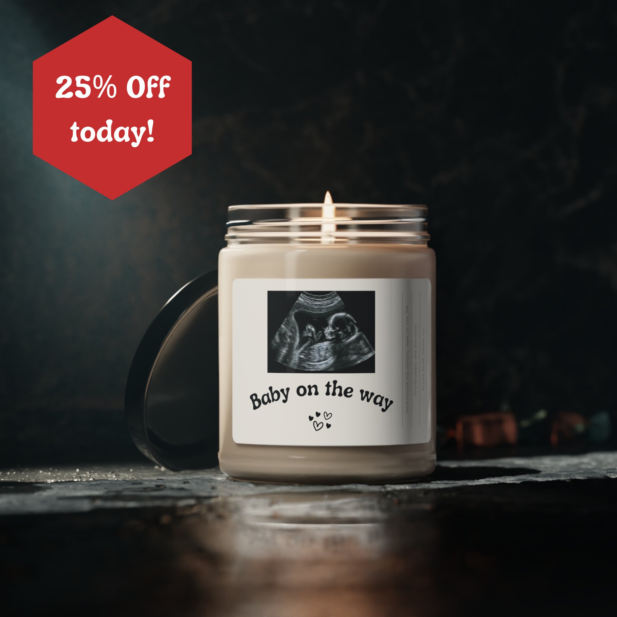 Personalized Ultrasound Announcement Candle - Expecting Baby Gift for ...