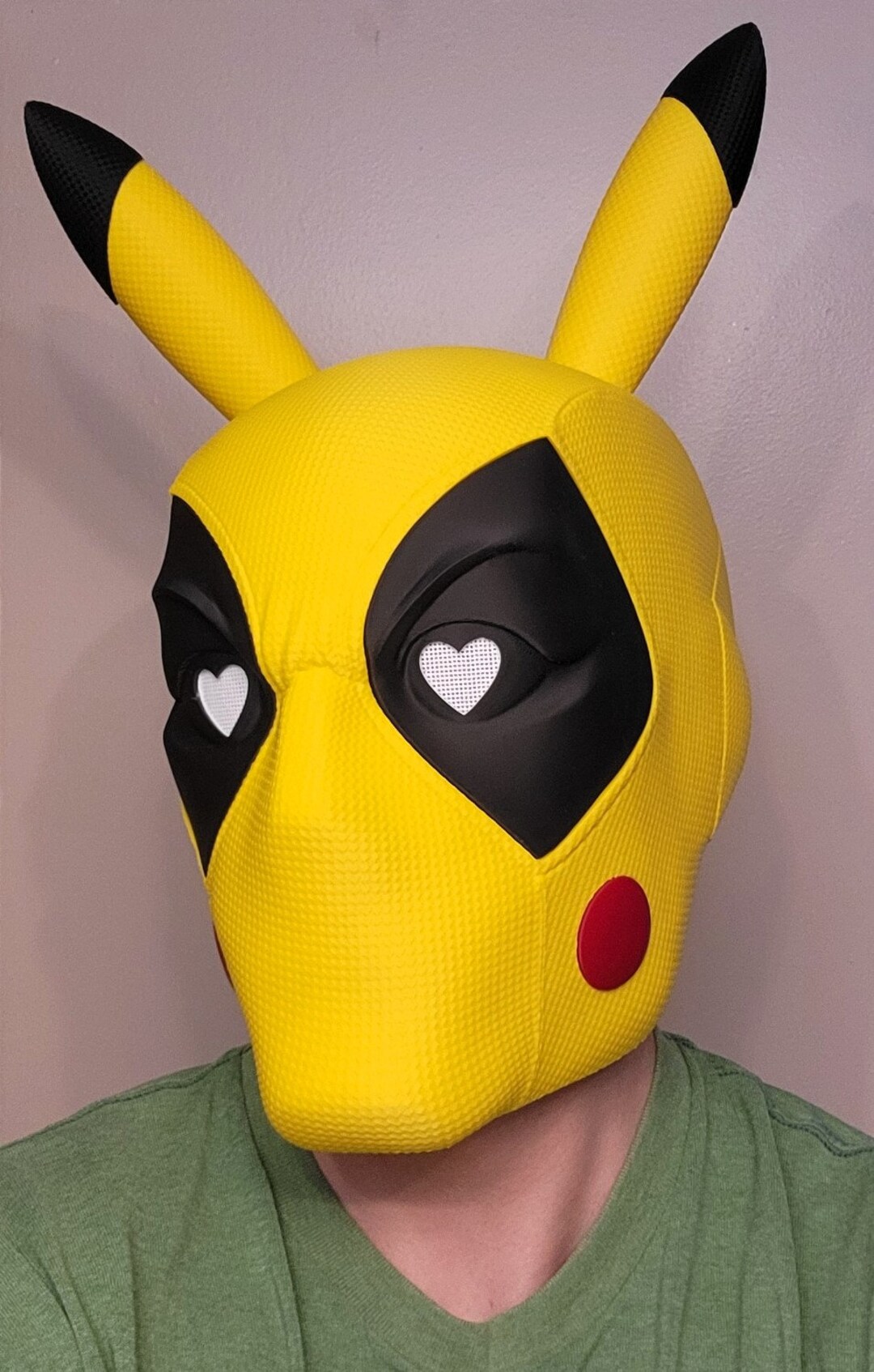 Pikapool Wearable Helmet - Deadpool Variant (pikachu Mashup Mask) - Etsy