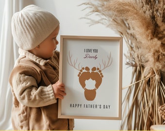 Father's Day Handprint Art Craft, Perfect DIY Gift for Daddy, Grandad ...