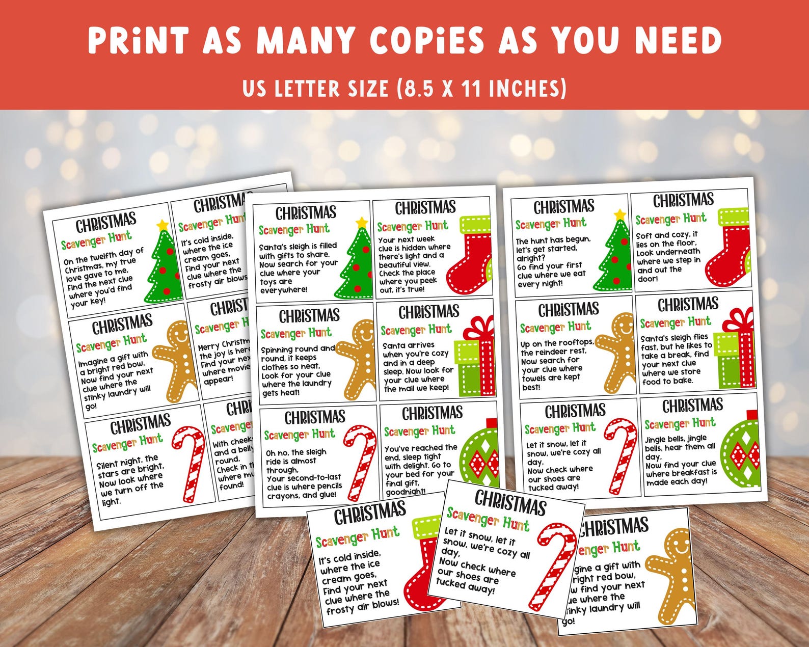 Christmas Scavenger Hunt Kids, Scavenger Hunt Christmas Printable, Home ...