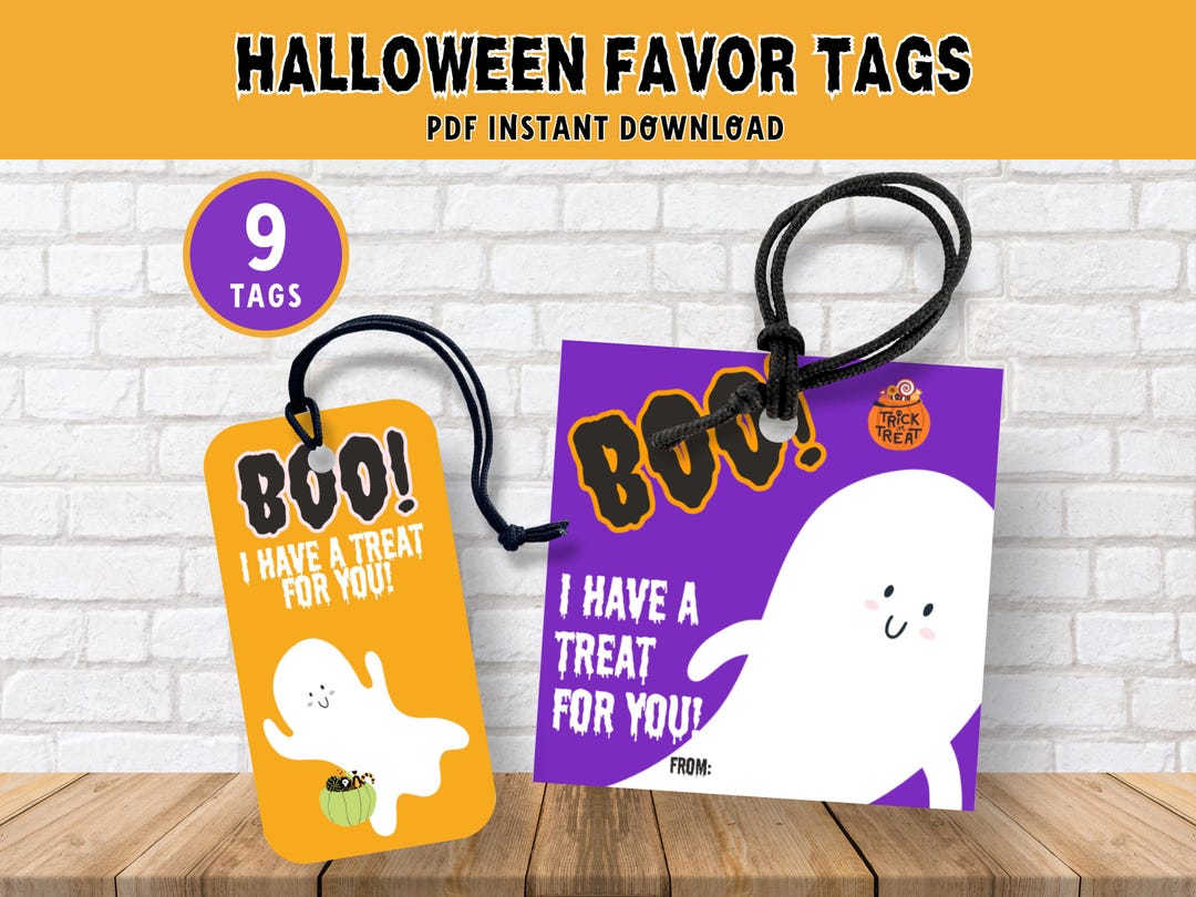 Printable Halloween Treat Tag, Halloween Favor Tag, Spooky Basket ...