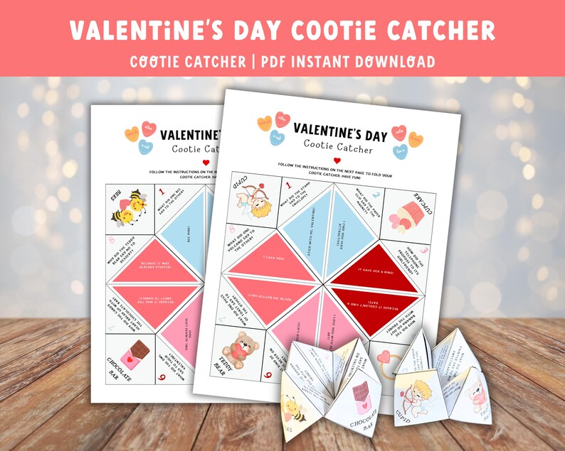 Classroom Valentines Printable, Paper Fortune Teller Printable ...