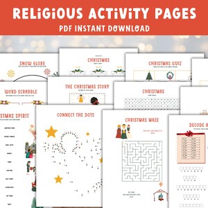 Christmas Activities for Kids Printable, Nativity Scene, Kids Activity ...