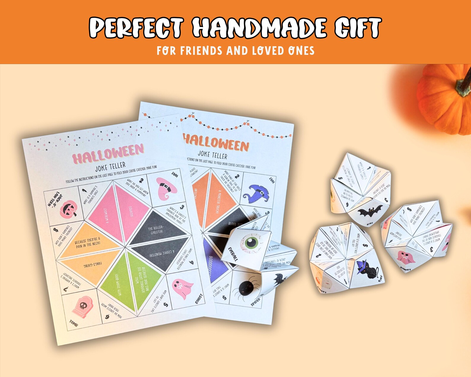 Printable Halloween Fortune Teller for Kids, Halloween Jokes, Classroom ...