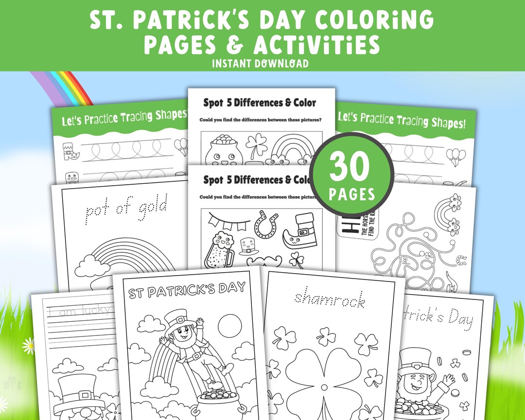 St. Patrick's Day Coloring Pages and Activities, St. Patrick's Day ...
