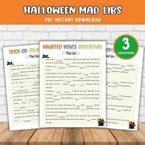 Printable Halloween Mad Libs for Kids, Mad Libs Printable Word Game ...