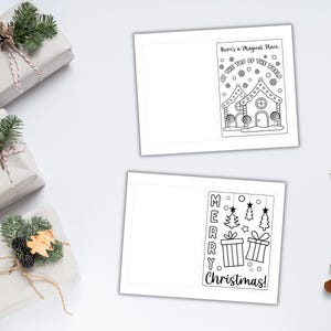 DIY Printable Christmas Card, DIY Christmas Craft, Coloring Pages for ...