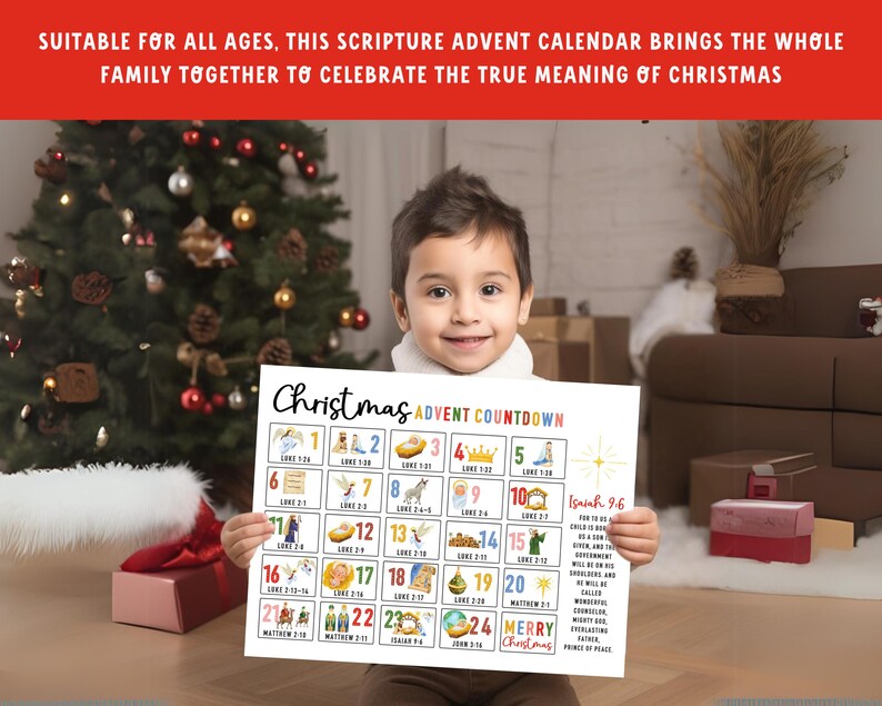 Printable Advent Calendar 2024, Scripture Advent Calendar for Kids ...