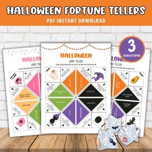Printable Halloween Fortune Teller for Kids, Halloween Jokes, Classroom ...