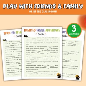 Printable Halloween Mad Libs for Kids, Mad Libs Printable Word Game ...