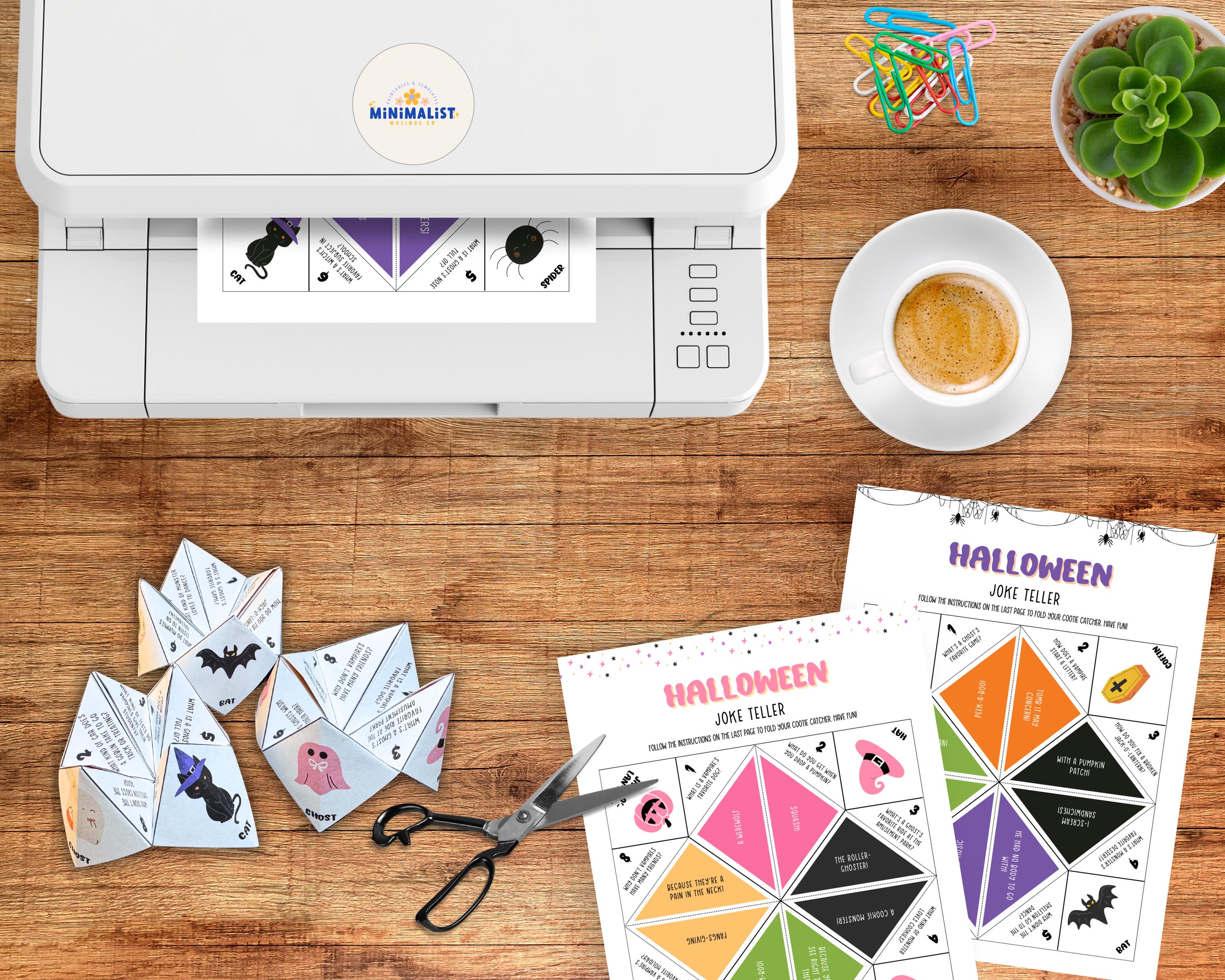 Printable Halloween Fortune Teller for Kids, Halloween Jokes, Classroom ...