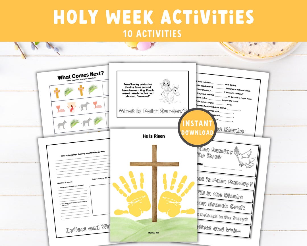 Palm Sunday Activity, Sunday School Craft, Palm Sunday Art, Holy Week ...