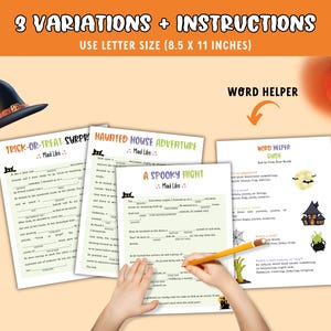 Printable Halloween Mad Libs for Kids, Mad Libs Printable Word Game ...