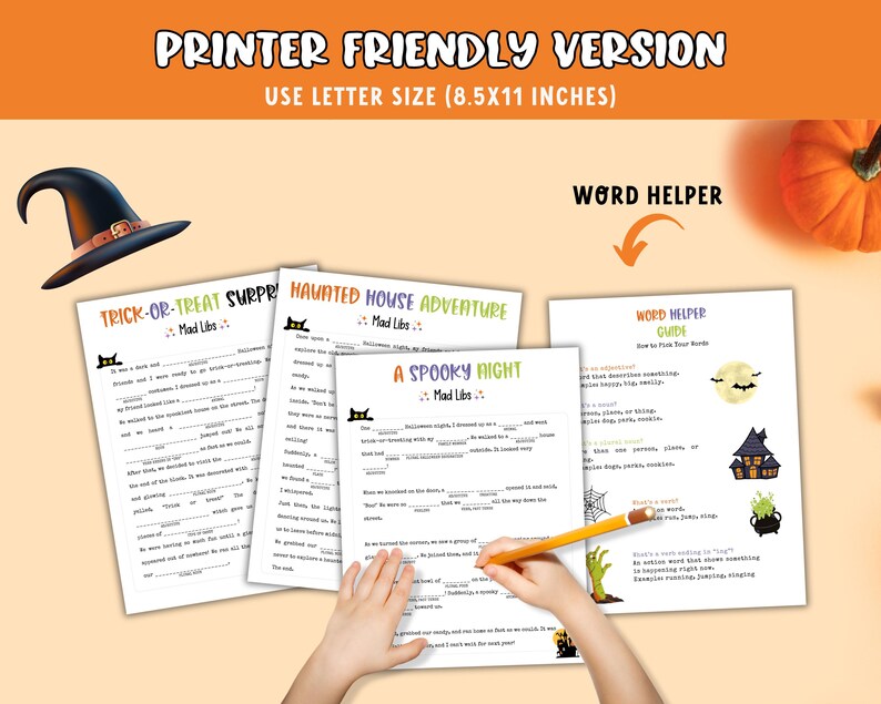 Printable Halloween Mad Libs for Kids, Mad Libs Printable Word Game ...