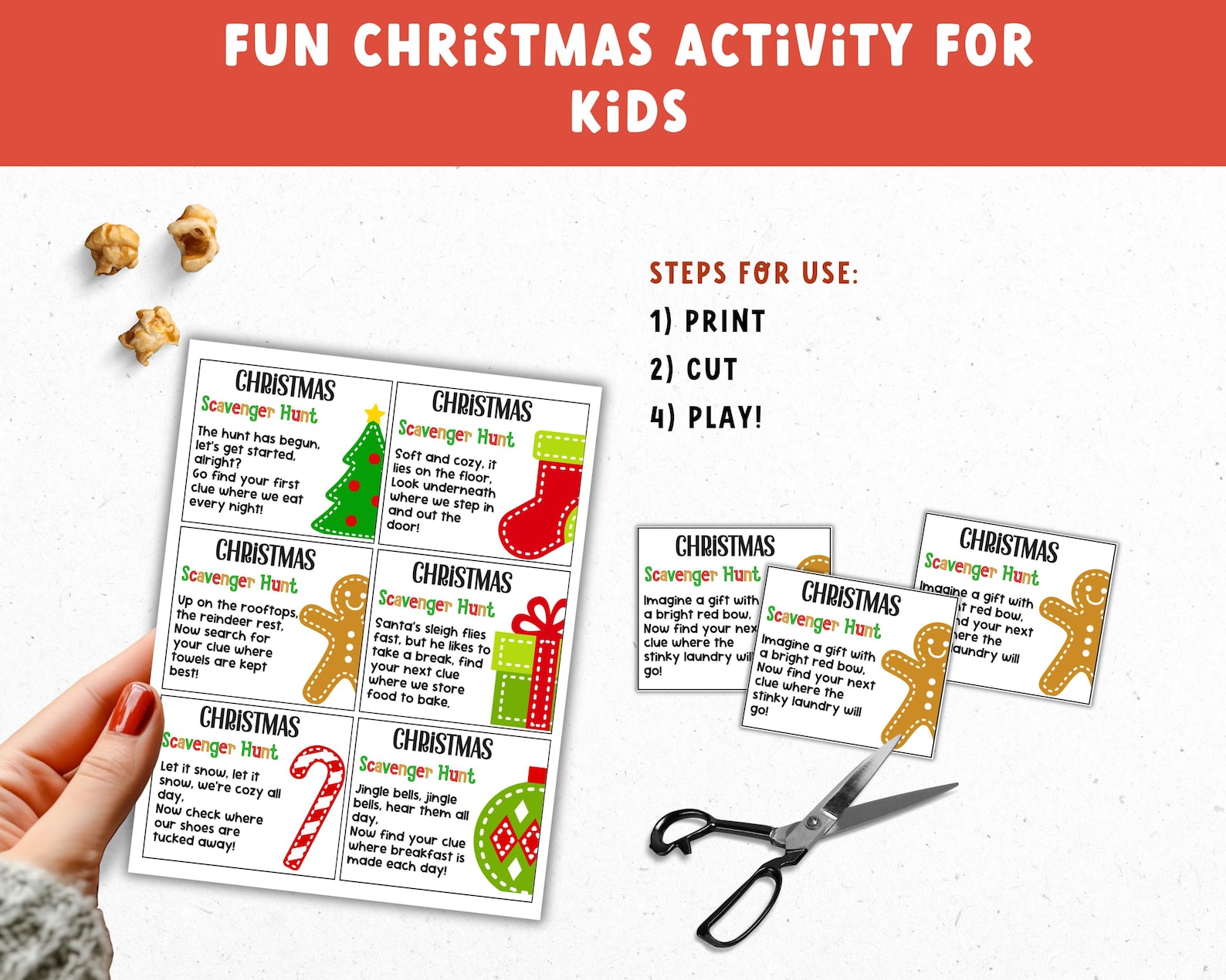 Christmas Scavenger Hunt Kids, Scavenger Hunt Christmas Printable, Home ...