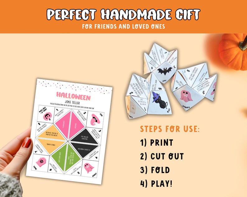 Printable Halloween Fortune Teller for Kids, Halloween Jokes, Classroom ...