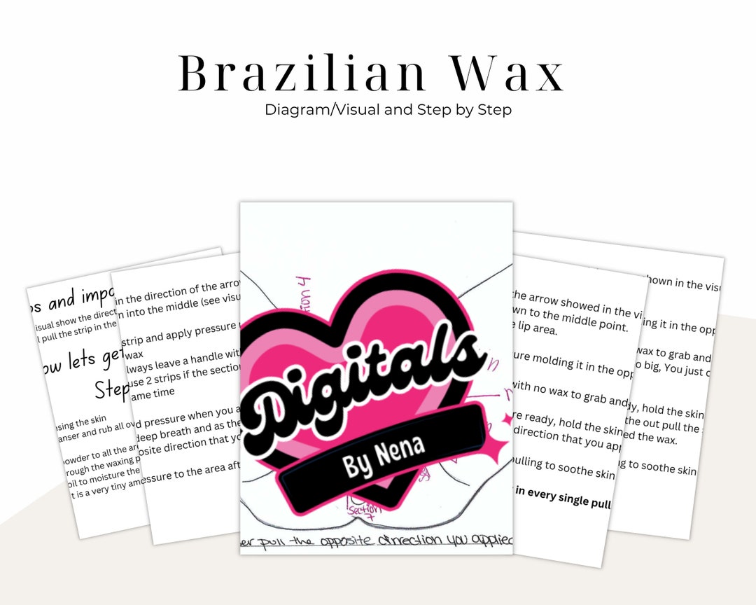 Brazilian Wax Step by Step Diagram - Etsy