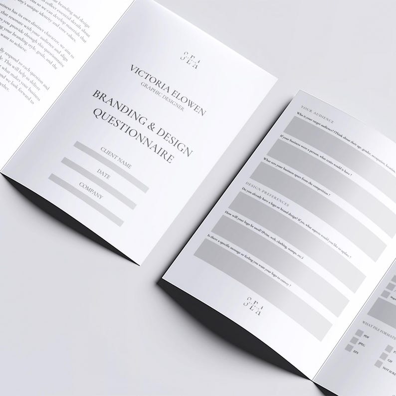 CANVA Editable Template | 20-question Branding & Design Questionnaire ...
