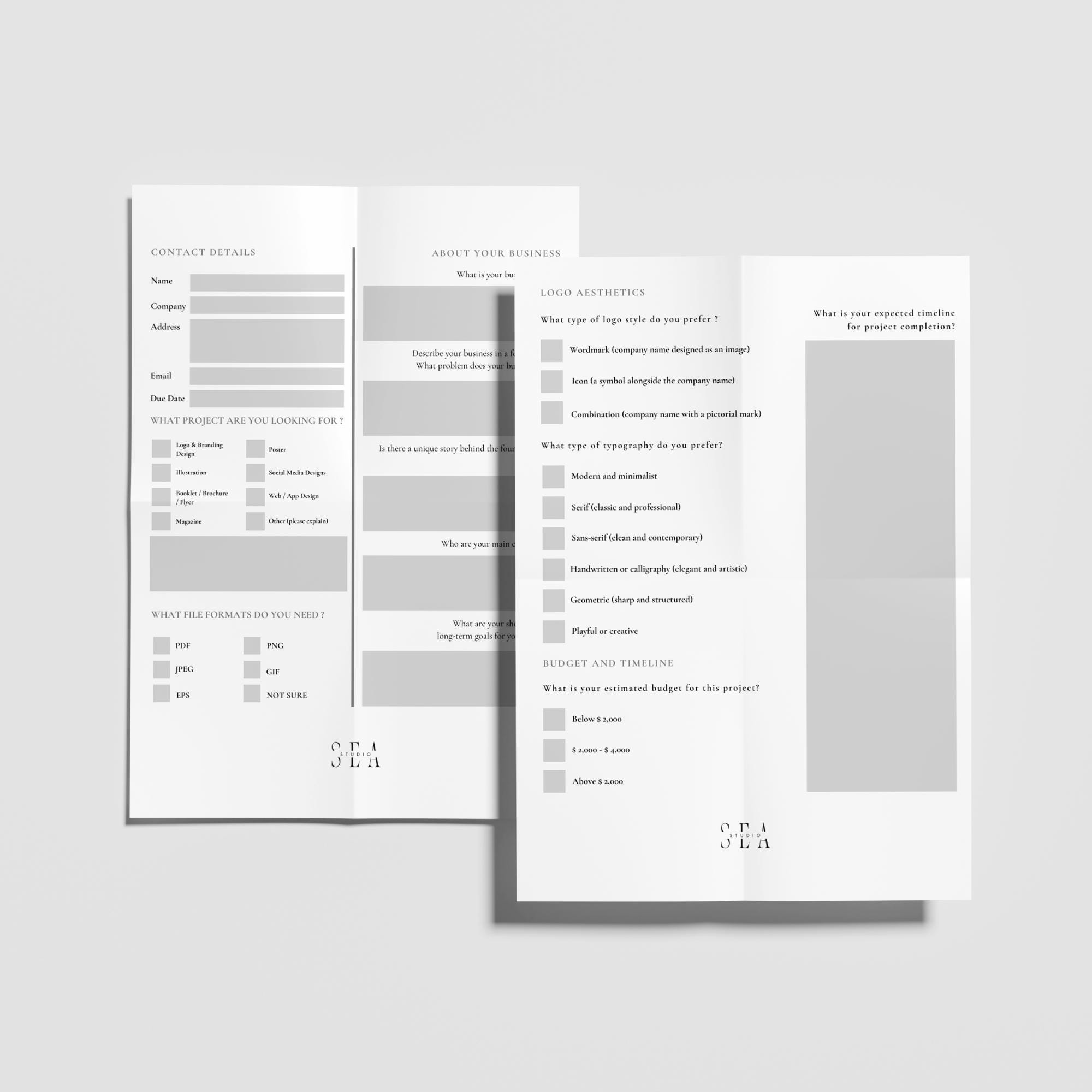 CANVA Editable Template | 20-question Branding & Design Questionnaire ...