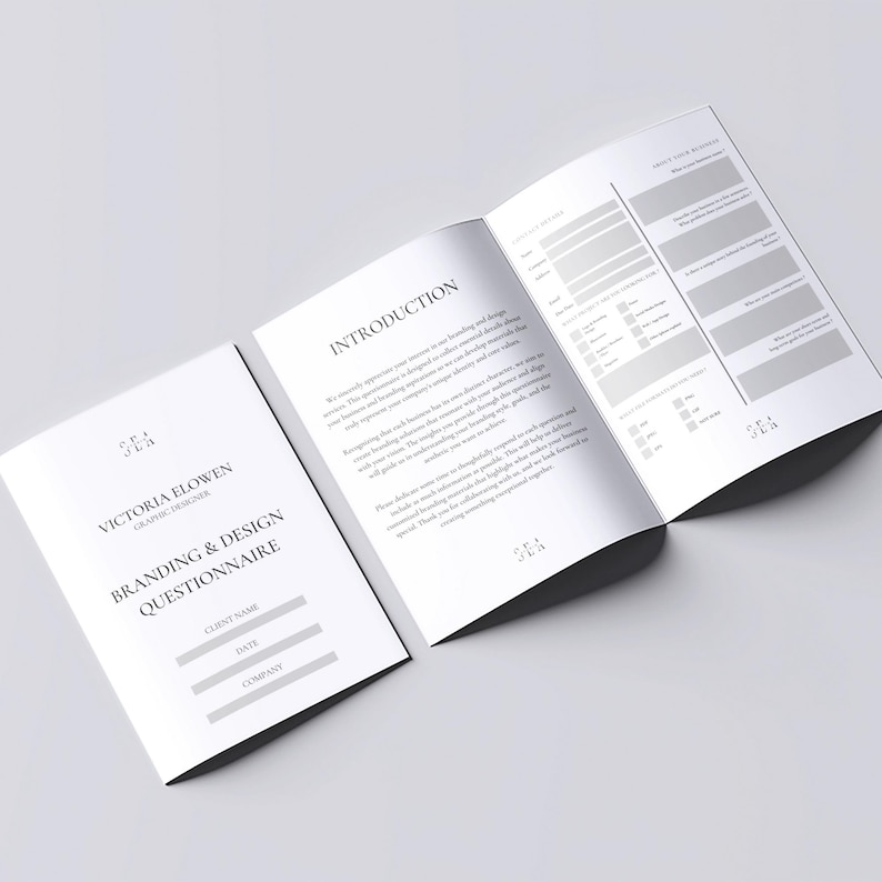 CANVA Editable Template | 20-question Branding & Design Questionnaire ...