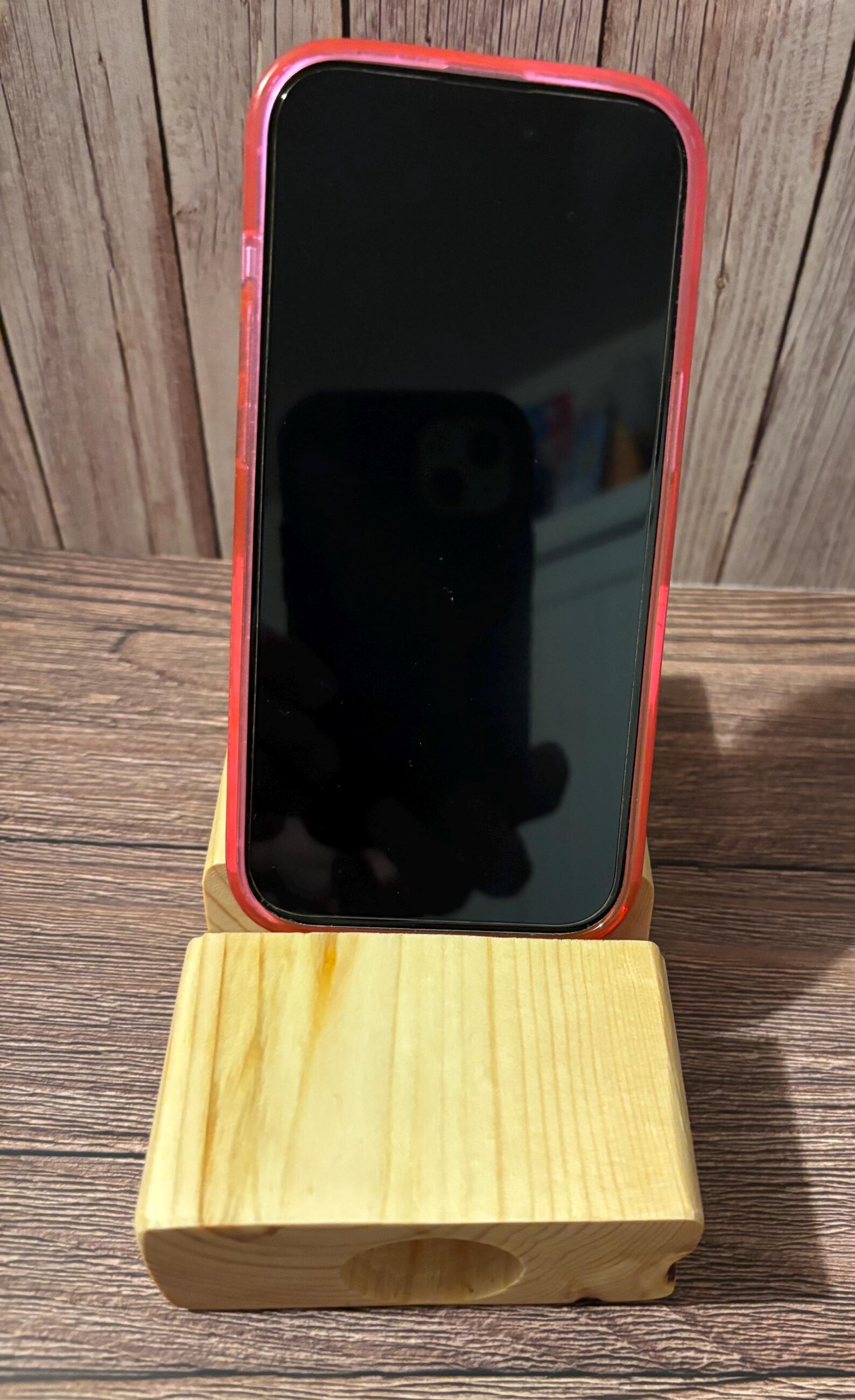 Rustic Phone Stand Natural Look 2x4 W/ Wooden Sound Amplifier - Etsy