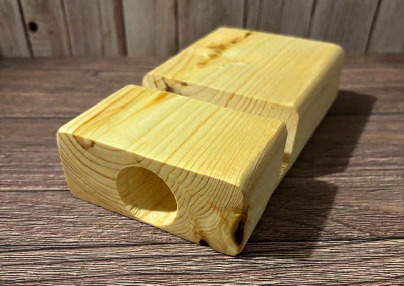 Rustic Phone Stand Natural Look 2x4 W/ Wooden Sound Amplifier - Etsy