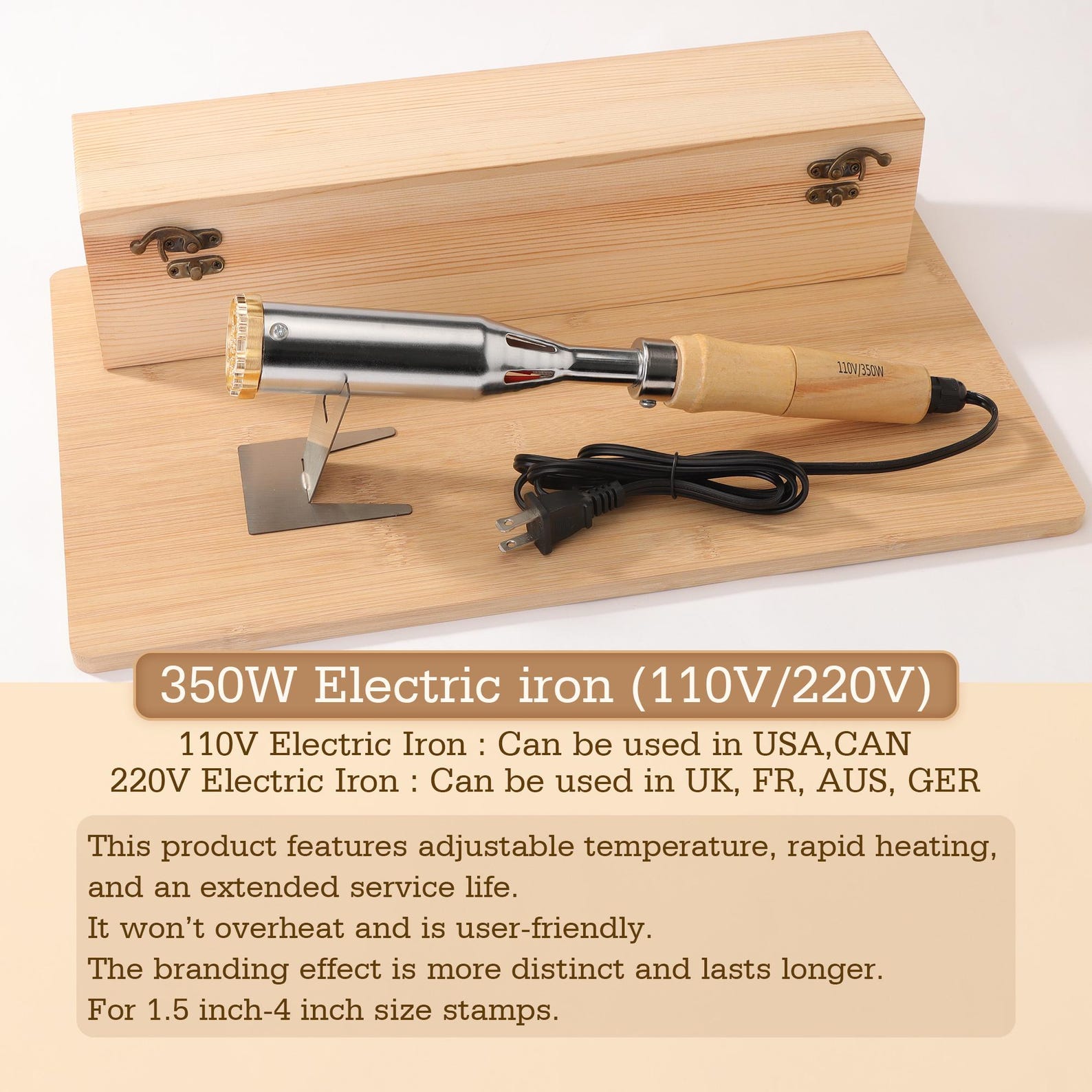 Custom Wood Burning Stamp for Woodworking, Electric Branding Iron ...
