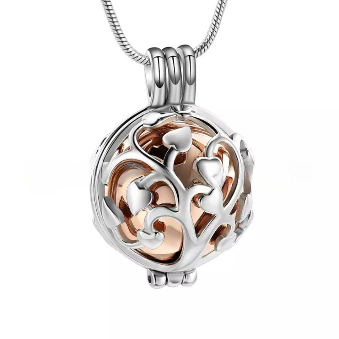 Tree of Life Locket Cremation Ashes Necklace Memorial Keepsake Urn ...