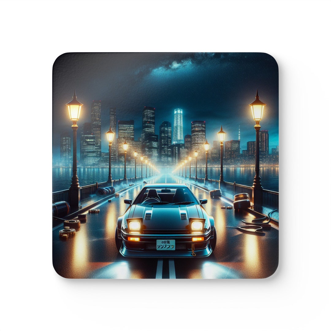 Toyota Supra Mk3 Bridge, City, Lights Corkwood Coaster Set of 4 - Etsy