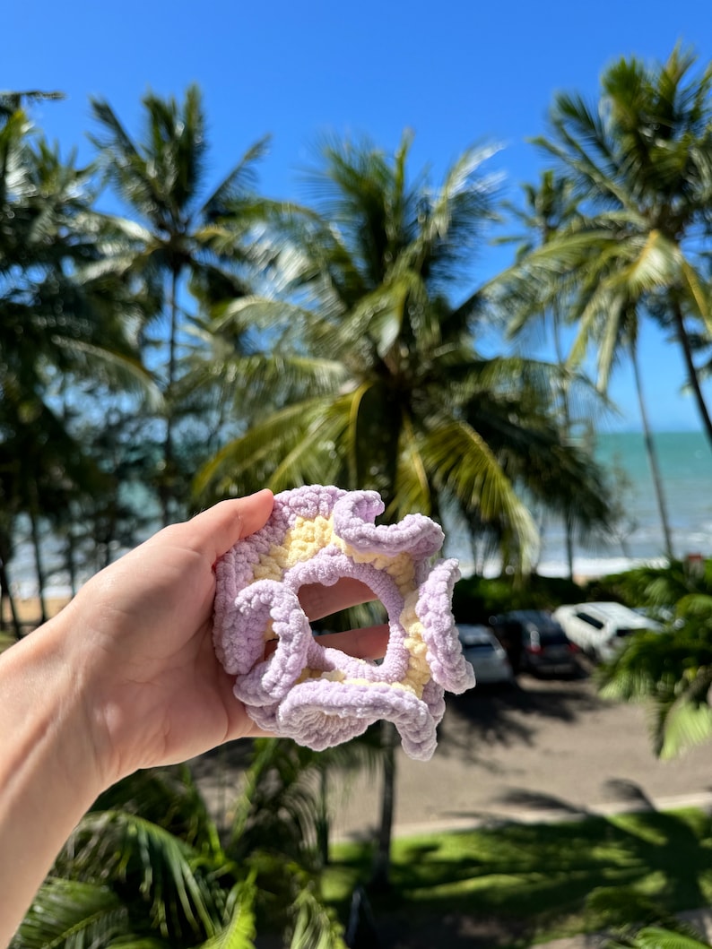 3 Layerd Pastel Handmade Crochet Scrunchie - Etsy