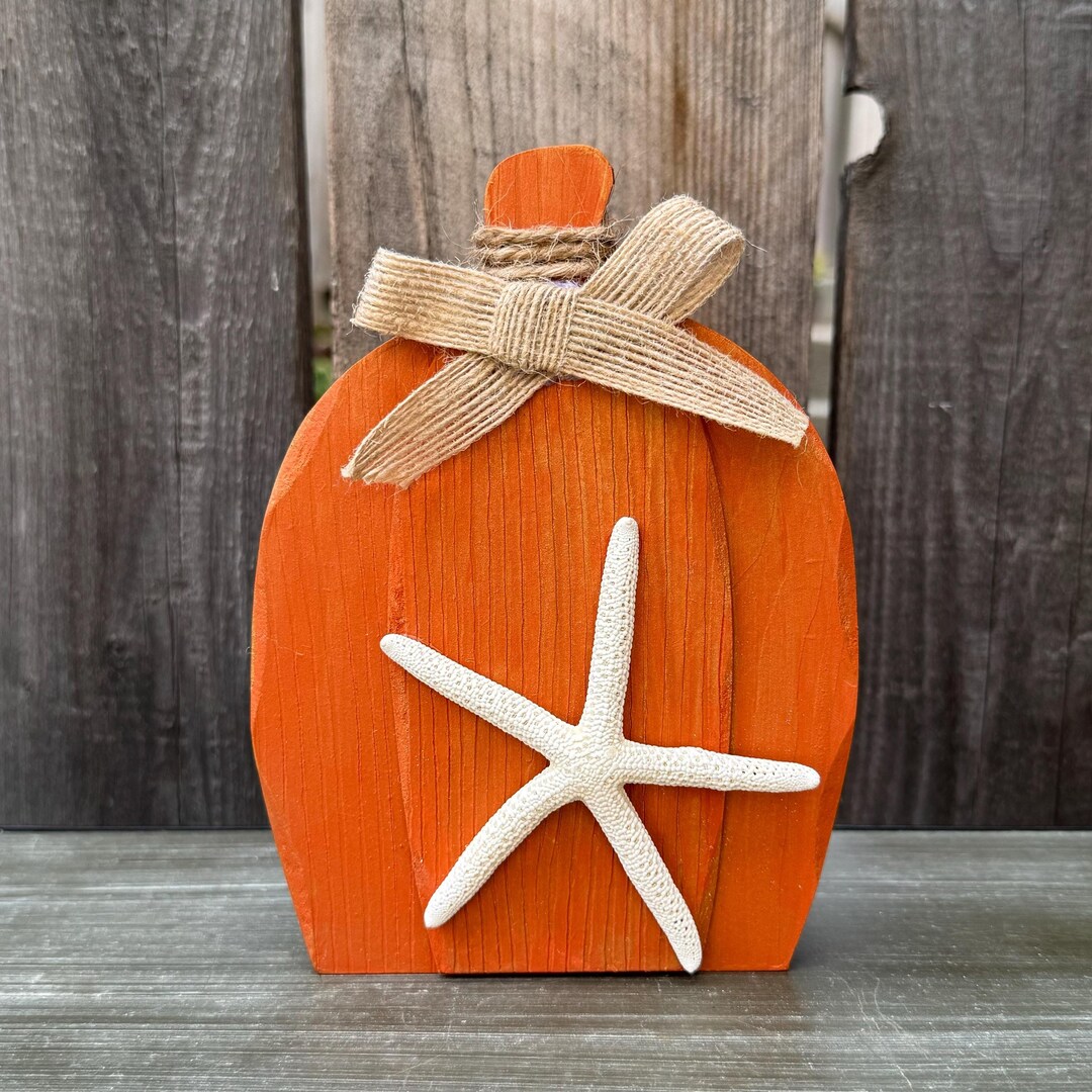 Rustic Coastal Farmhouse Pumpkin, Nautical Halloween Thanksgiving Decor ...
