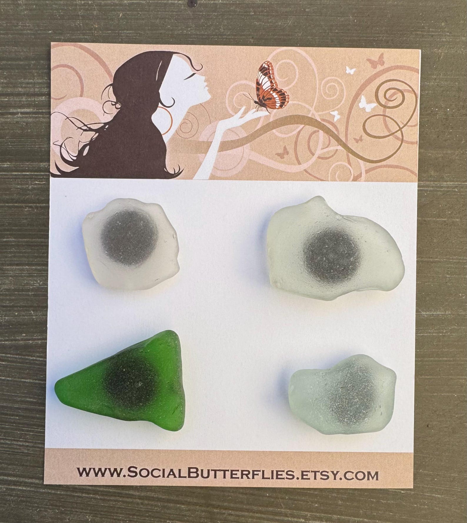 Set of 4 Sea Glass Magnet Set, Coastal Home Decor Magnets, Fridge ...