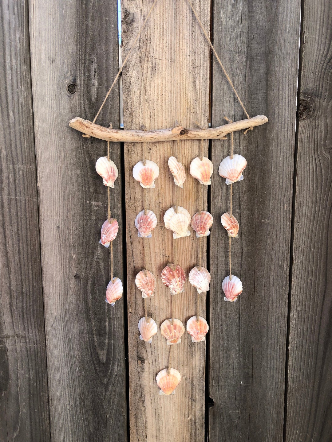 Seashell Driftwood Wind Chime, Beach House, Driftwood Garland, Beach ...