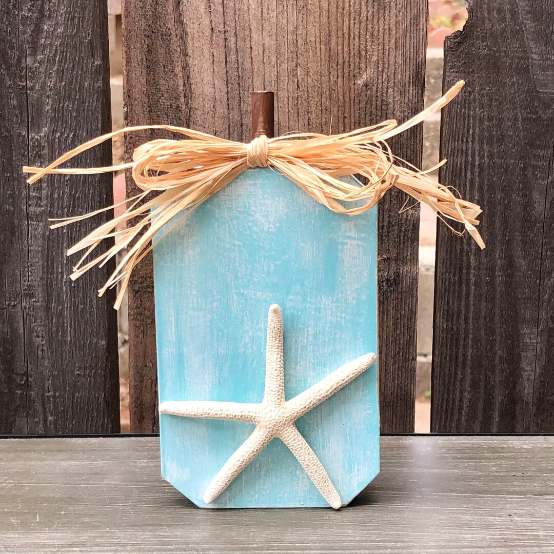 Rustic Coastal Farmhouse Pumpkin, Nautical Halloween Thanksgiving Decor ...