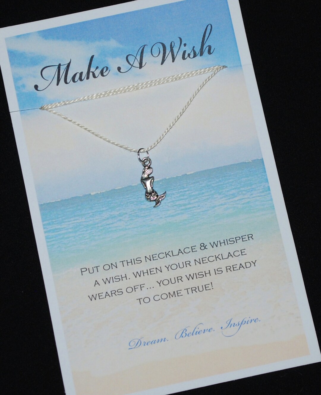 Mermaid Wish Necklace Mermaid Necklace Mermaid Jewelry - Etsy