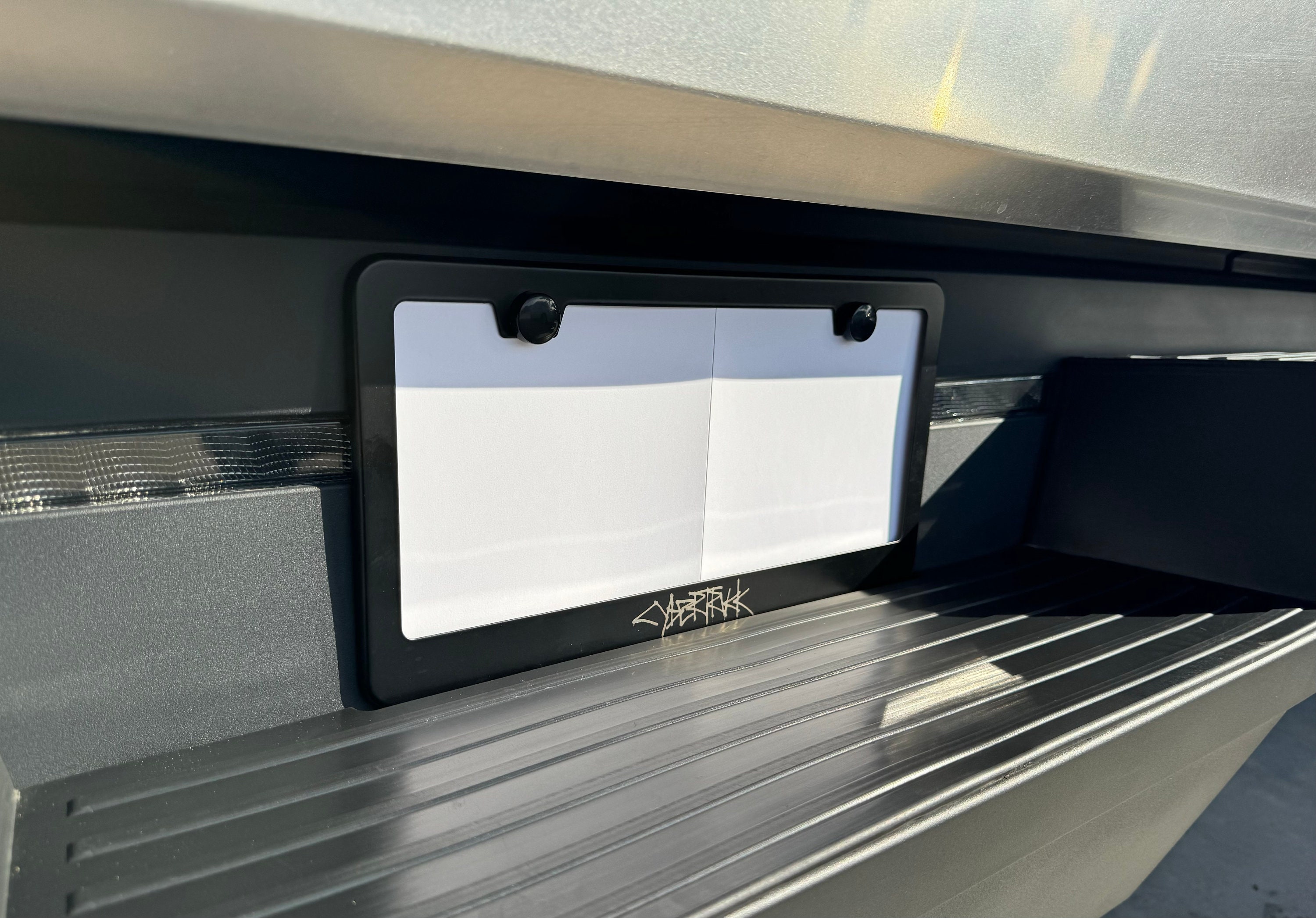Cybertruck Graffiti Stainless Steel License Plate Frame Holder Tesla - Etsy