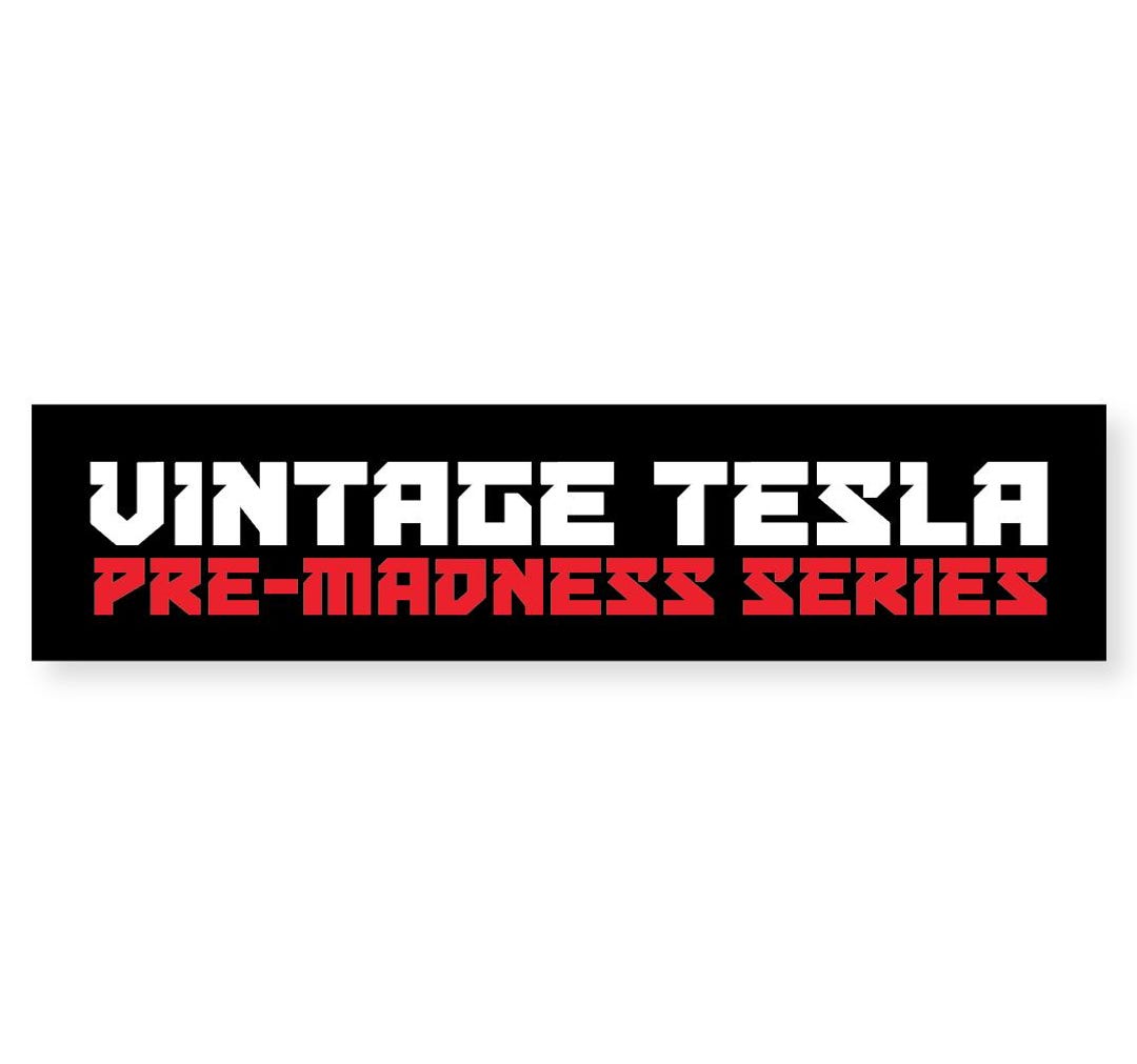 Vintage Tesla Pre-madness Series Die-cut Vinyl Waterproof Window Bumper ...