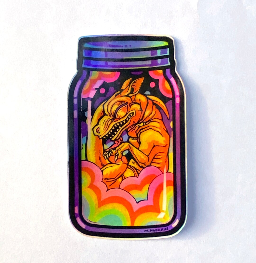 Thing in a Jar Holographic Sticker - Etsy