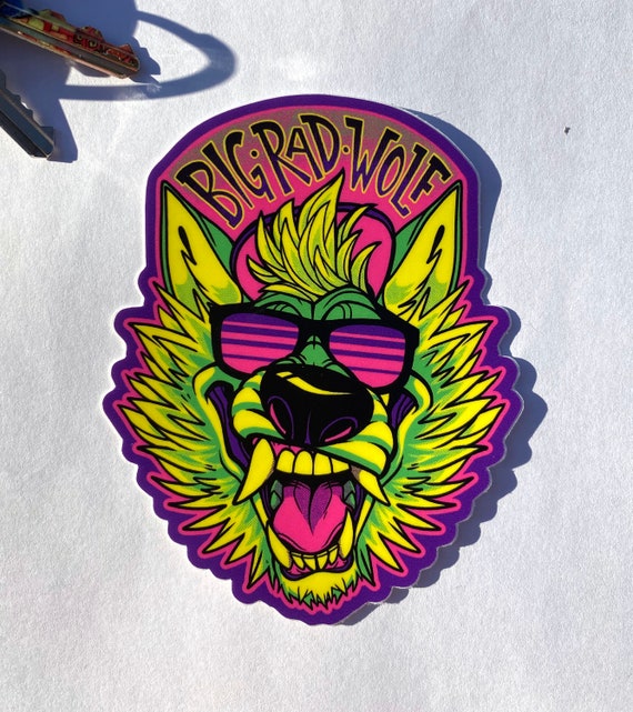 Big Rad Wolf Vinyl Sticker - Etsy