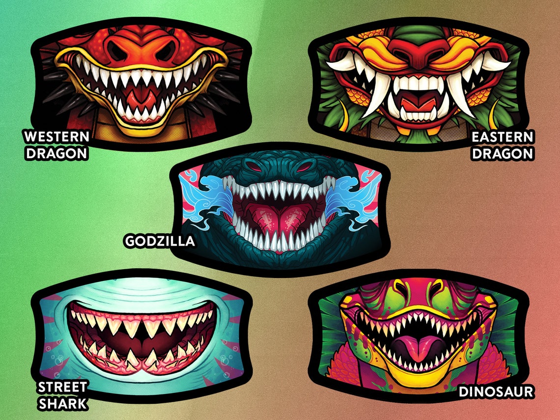 Face Masks - Lizards + Other Creatures - Etsy