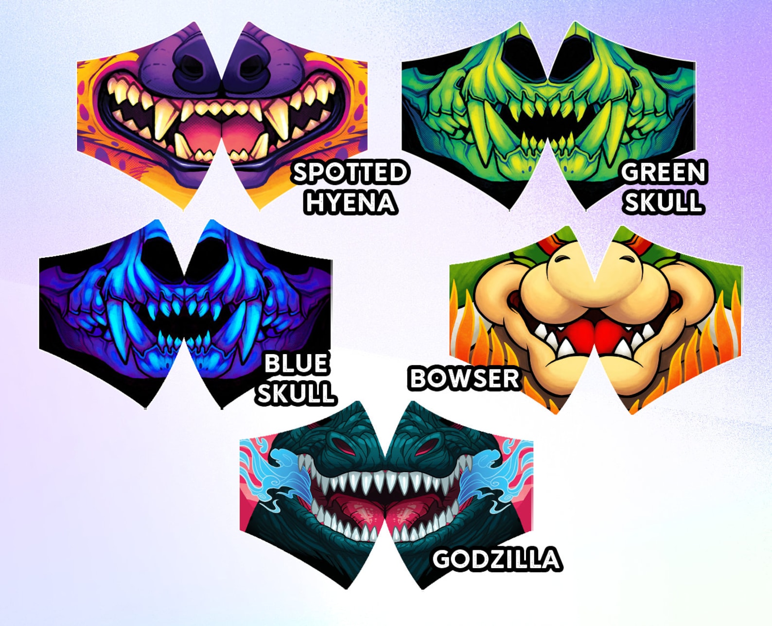 Deluxe Face Masks Other Creatures Hyena Skull Bowser - Etsy