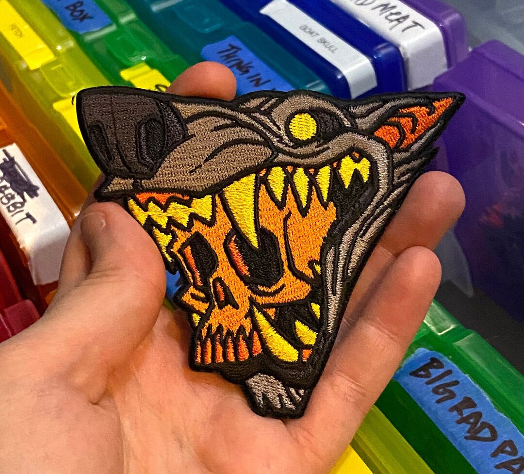 Skull Wolf dorito Edition Iron-on Patch - Etsy